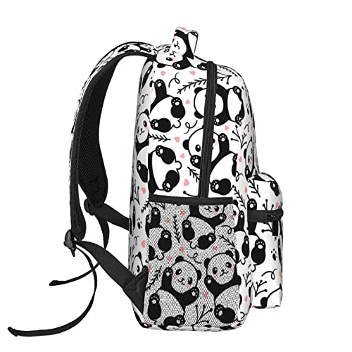 Yuvinw Cute Panda Backpack 17 Inch,Travel Backpacks Casual Daypack, Laptop Backpack For Women Men,With Adjustable Straps.Cute Panda