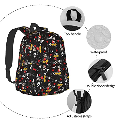 Raoirlw Mic-key Backpack Cartoon 17 Inch Laptop Backpack Travel Backpack