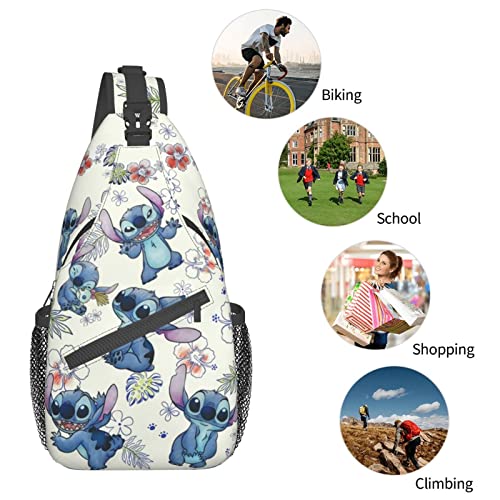 Cartoon Sling Bag Crossbody Shoulder Backpack Crossbody Bag for Travel Hiking Sport Cycling Gift