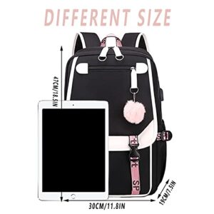 NPVNW USB Backpack Casual Daypack Bag Knapsack Adjustable Shoulder Strap for Teens Gift,-2