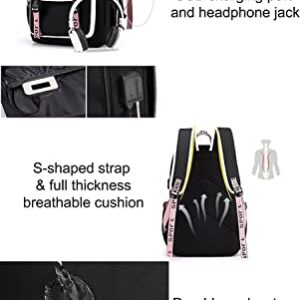 Kpop Backpack for Fans with Audio Cable USB Charging Port Laptop Bag Merchandise for Girls Fans Gifts-1