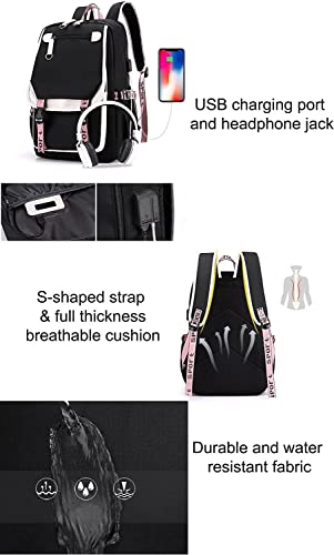 Kpop Backpack for Fans with Audio Cable USB Charging Port Laptop Bag Merchandise for Girls Fans Gifts-1