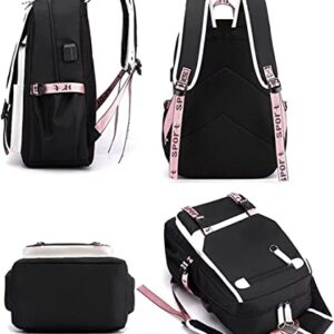 Kpop Backpack for Fans with Audio Cable USB Charging Port Laptop Bag Merchandise for Girls Fans Gifts-1