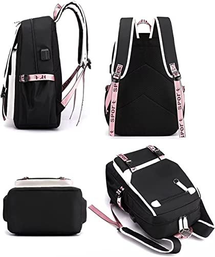 Kpop Backpack for Fans with Audio Cable USB Charging Port Laptop Bag Merchandise for Girls Fans Gifts-1