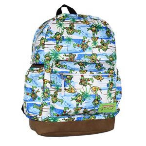 intimo teenage mutant ninja turtles tmnt pizza fun school travel backpack with faux leather bottom