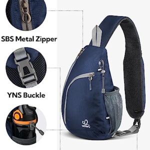 WATERFLY Crossbody Sling Bag Small Water Resistant Backpack Lightweight Shoulder Chest Daypack for Men Women Hiking Travel