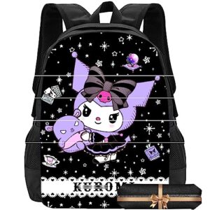 rafigurante boys backpack kids girls cute schoolbag cartoon bookbag casual daypack 17 inch sports travel bag with free pencil case x-5