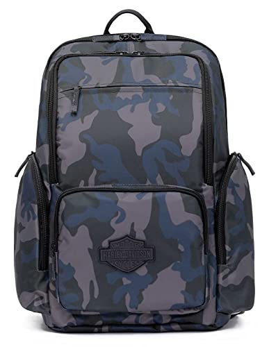 Harley-Davidson Bar & Shield Crinkle Nylon Water-Resistant Backpack - Camo