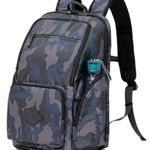 Harley-Davidson Bar & Shield Crinkle Nylon Water-Resistant Backpack - Camo