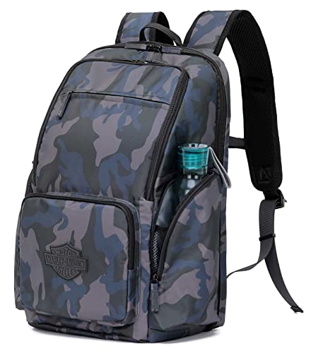 Harley-Davidson Bar & Shield Crinkle Nylon Water-Resistant Backpack - Camo