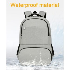 Lunch Backpack, Insulated Cooler Backpack Fits 15.6 Inch Laptop, Water-Resistant Backpack with USB Charging Port for Men, for Work Beach Camping Picnics Hiking,Light Grey