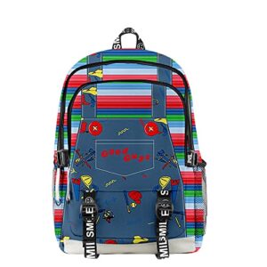 bingtiesha chucky season 2 3d oxford cloth tv play travel bag backpack bag high unique laptop bag fashion unisex printing (jy08070)