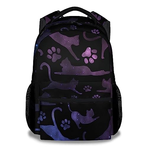 COOPASIA Cat Backpack for Girls Boys, 16 Inch Cat Theme Bookbag with Adjustable Straps, Durable, Lightweight, School Bag with Large Capacity