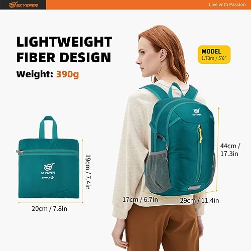 SKYSPER Packable Hiking Backpack - 20L Travel Backpack for Women Men Foldable Daypack Lightweight Nylon Small Bag