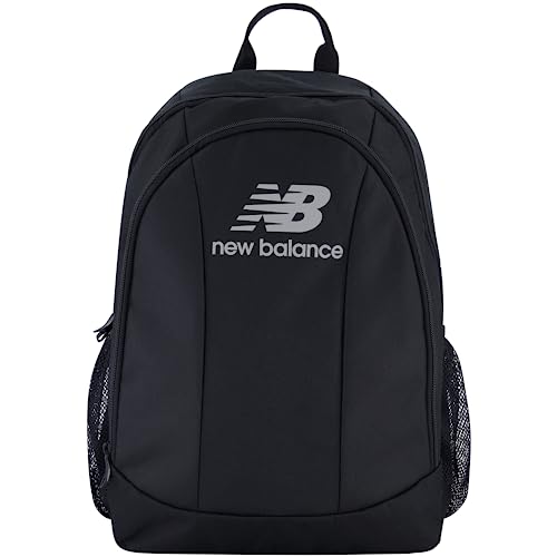 New Balance Laptop Backpack, Commuter Travel Bag for Men and Women, Black, 19 Inch