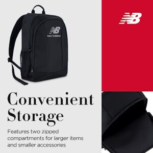 New Balance Laptop Backpack, Commuter Travel Bag for Men and Women, Black, 19 Inch