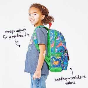 Highlights Dinosaur Glow-in-The-Dark 17" Backpack Set for Kids with 17" Dinosaur Backpack, Insulated Lunch Box, and Leakproof Water Bottle, for Boys and Girls Ages 3+