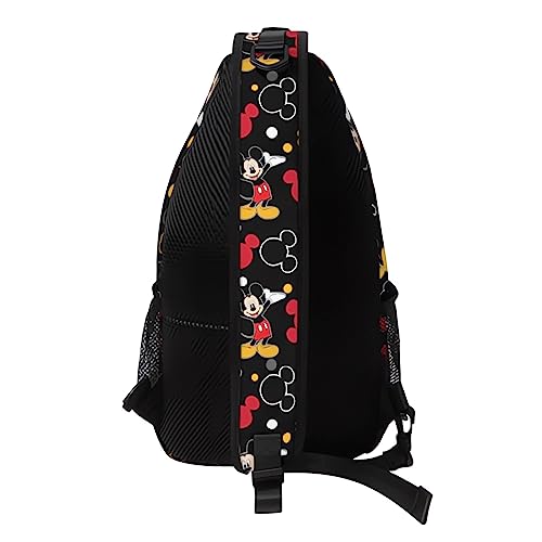 QANPE Cartoon Sling Bag Cute Crossbody Sling Bags for Women Men Travel Hiking Sling Backpack