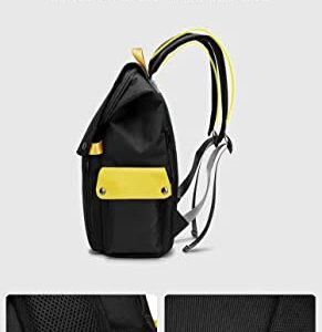 QAKSHY Trendy Anime Backpack Versatile Canvas Travel Bag with Ample Space, Shoulder Straps, and Laptop Compartment (D,15.6 INCH)