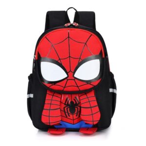 tollaa toddler school backpack cartoon 3d comic superhero kids backpacks waterproof lightweight kids schoolbag for boys girls-black