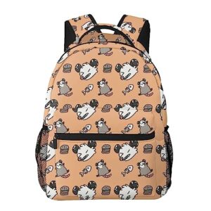 EVANEM Opossum Pattern Printed Laptop Backpack Casual Backpack Lightweight Travel Backpack Hiking Backpack Work Backpack For Aldult