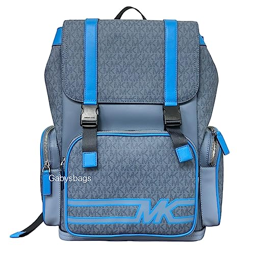 Michael Kors Cooper Utility Rucksack Flap Pocket Large Backpack (Admiral Blue)