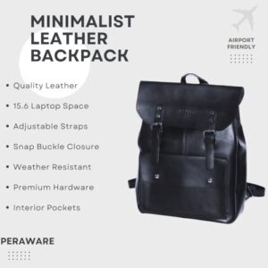 Peraware ASPHALT Versatile Leather Backpack | Trendy Crossbody Bags, Mini Backpack, Sling Bag, Rucksack and Stadium-Approved Outdoor Daypack Backpack for Travel Must-Haves.