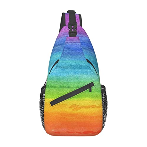 MANQINF LGBT Gay Pride Sling Bag,Multipurpose Crossbody Backpack Shoulder Chest Bag for Women Men Travel Hiking Daypack