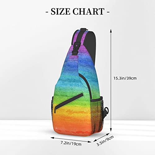 MANQINF LGBT Gay Pride Sling Bag,Multipurpose Crossbody Backpack Shoulder Chest Bag for Women Men Travel Hiking Daypack