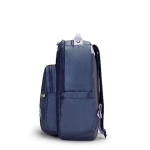 Kipling Seoul Large Metallic 15" Laptop Backpack Admiral Bl Palm