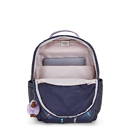 Kipling Seoul Large Metallic 15" Laptop Backpack Admiral Bl Palm