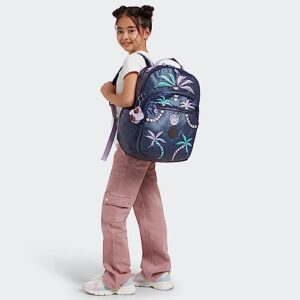 Kipling Seoul Large Metallic 15" Laptop Backpack Admiral Bl Palm