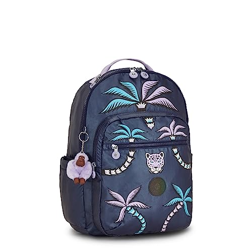 Kipling Seoul Large Metallic 15" Laptop Backpack Admiral Bl Palm