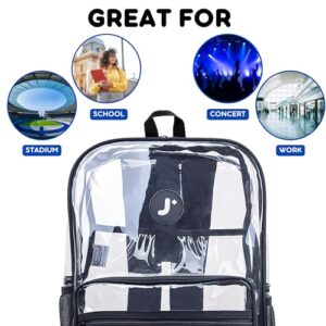 J World New York Clear Transparent Backpack, One Size