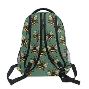 ALAZA Cute Bee Backpack for Women Men,Travel Trip Casual Daypack College Bookbag Laptop Bag Work Business Shoulder Bag Fit for 14 Inch Laptop