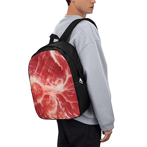 ZEYUANKA Raw Meat Backpack,Unisex Lightweight Travel Laptop Backpack 17 in Bookbag Daypack