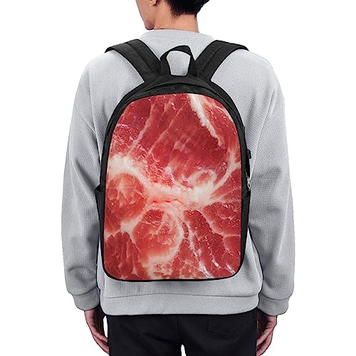 ZEYUANKA Raw Meat Backpack,Unisex Lightweight Travel Laptop Backpack 17 in Bookbag Daypack