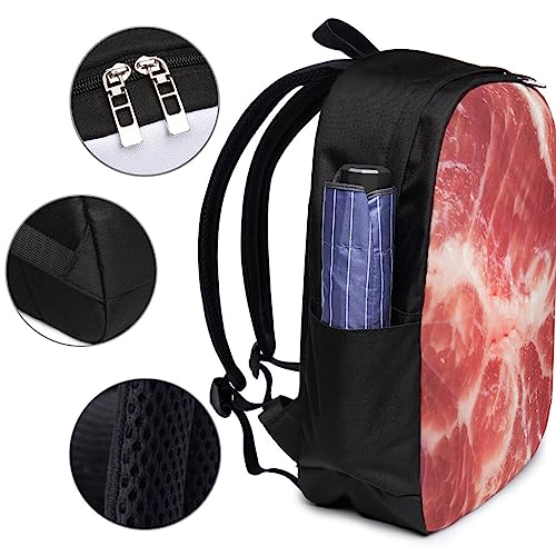 ZEYUANKA Raw Meat Backpack,Unisex Lightweight Travel Laptop Backpack 17 in Bookbag Daypack