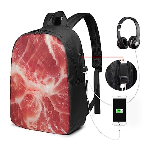 ZEYUANKA Raw Meat Backpack,Unisex Lightweight Travel Laptop Backpack 17 in Bookbag Daypack