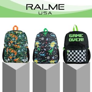 RALME Green Camo Gaming Backpack for Boys, 16 inch