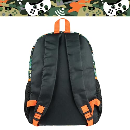 RALME Green Camo Gaming Backpack for Boys, 16 inch