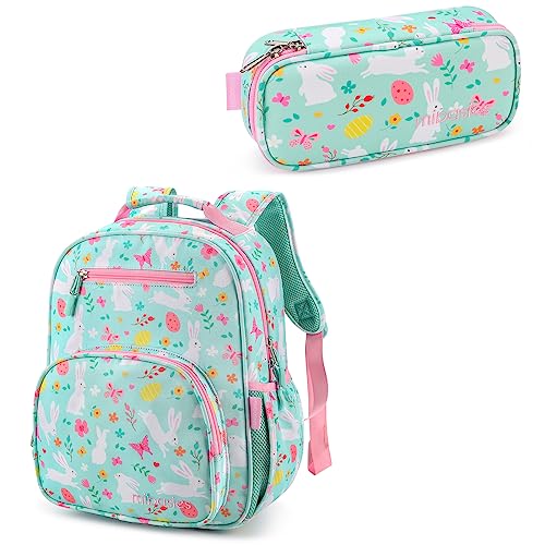 mibasies Girls Backpack for Elementary School with Pencil Case