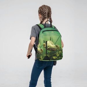 GAGALU Laptop Backpack Underwater Catfish Printed Lightweight Outdoors Backpack