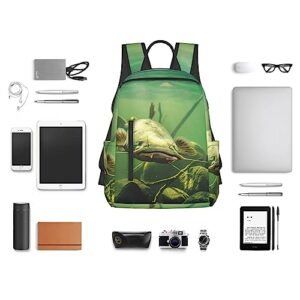 GAGALU Laptop Backpack Underwater Catfish Printed Lightweight Outdoors Backpack