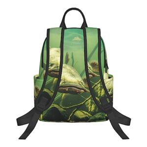 GAGALU Laptop Backpack Underwater Catfish Printed Lightweight Outdoors Backpack