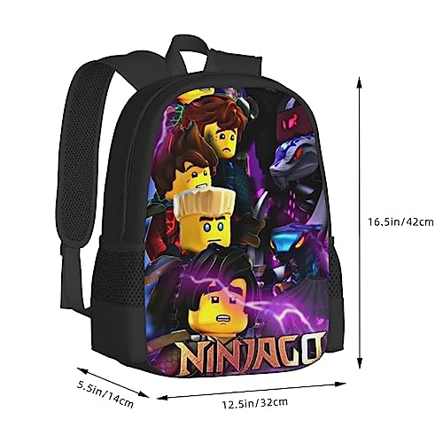 MILX Ninja Anime Cartoon Backpack Large Capacity Travel Daypack Camping Work Leisure Backpack Cosplay Party Gift