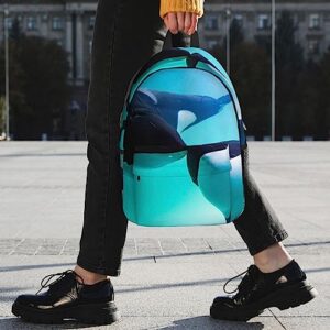 Killer Whale Printed Laptop Backpack For Women Travel Daypack Ergonomic Backpacks For Work Outdoor Sports