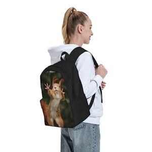 BAFAFA Squirrel Funny Animal Printed Lightweight Backpack Large Travel Backpack Sport Bag Casual Laptop Backpack