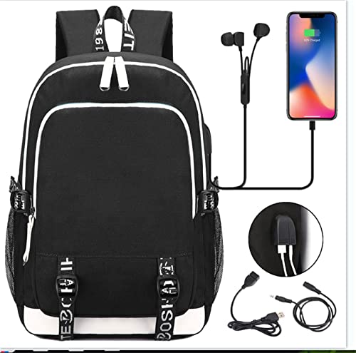 Piatek Youth Gudetama Daypack-Teens Wear Resistant Bookbag Lightweight Large Laptop Bag with USB Charging Port