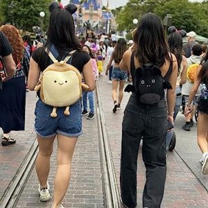 Toast Backpack - Spacious Soft Cute Plush Backpack with Adjustable Straps, for Travel and more (12" x 12")